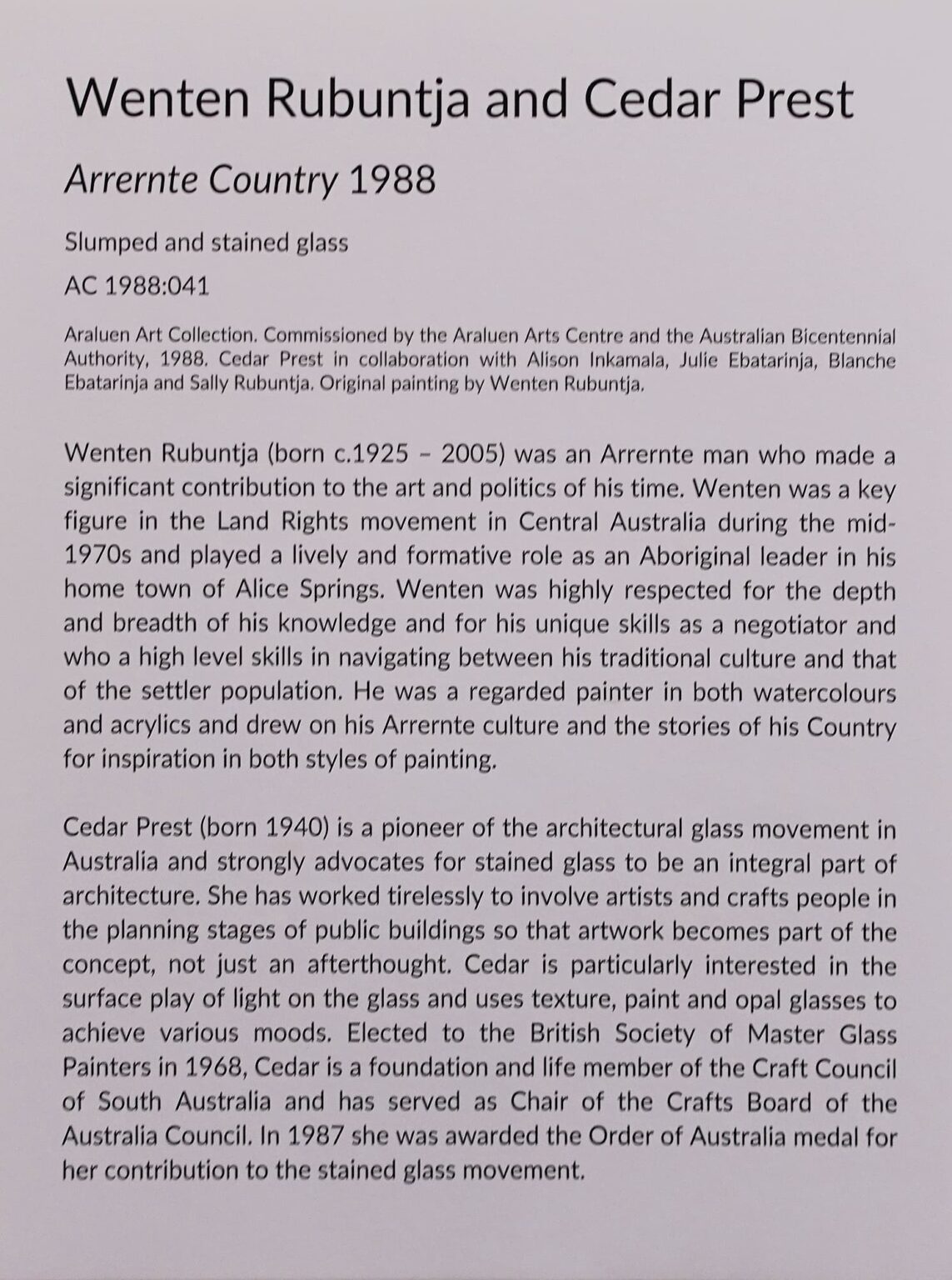 Arrernte Country, 1988 – Ausemade
